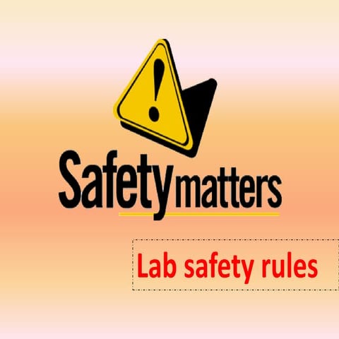 Lab safety rules | PPTX