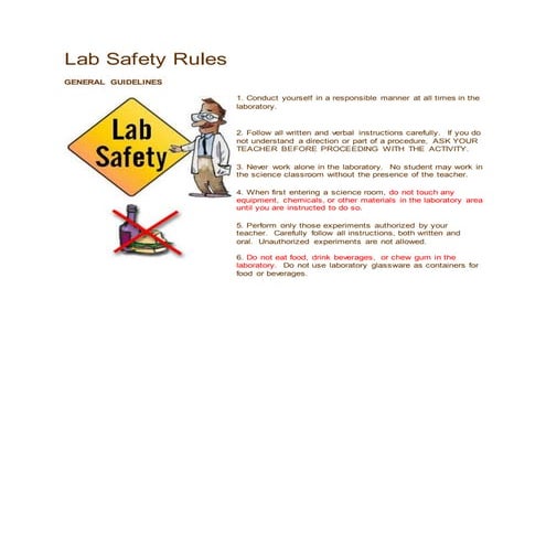 Science Class Safety Rules Lab Safety Lesson Bundle