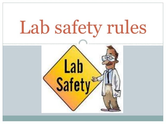 Lab safety rules | PDF