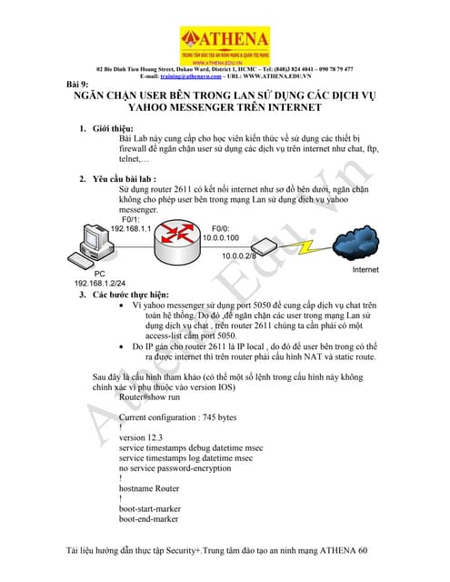 Lab security+baiso3 ethereal | PDF