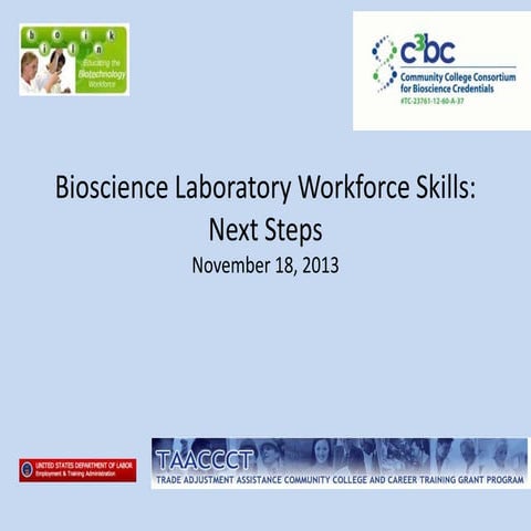 Bioscience Laboratory Workforce Skills - part II | PPTX