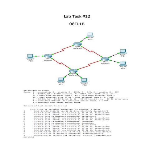 Lab task12 | DOCX | Computer Networking | Computing