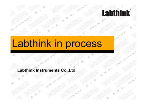 Who is labthink - latest introduction | PDF | Manufacturing Industry ...