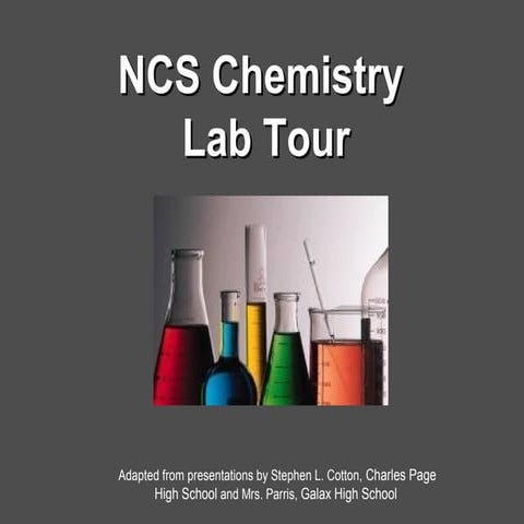Chemistry Lab Tour 2018 | PPT