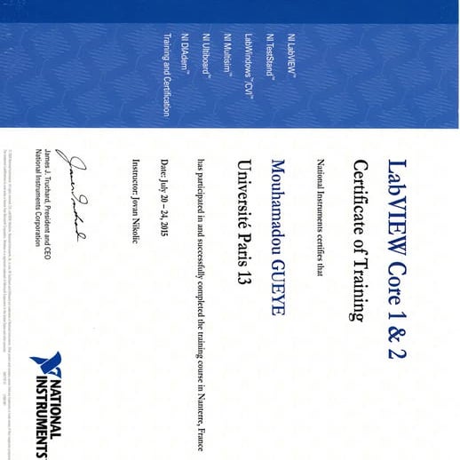 LabVIEW certificate | PDF