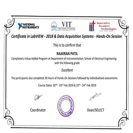 Labview certificate | PDF