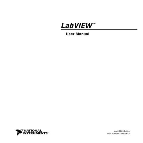Labview, manual de usuario | PDF | Computing | Technology & Computing