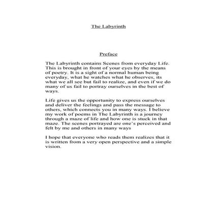 Labyrinth | PDF | Poetry | Books and Literature