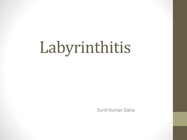Labyrinthitis | PPTX