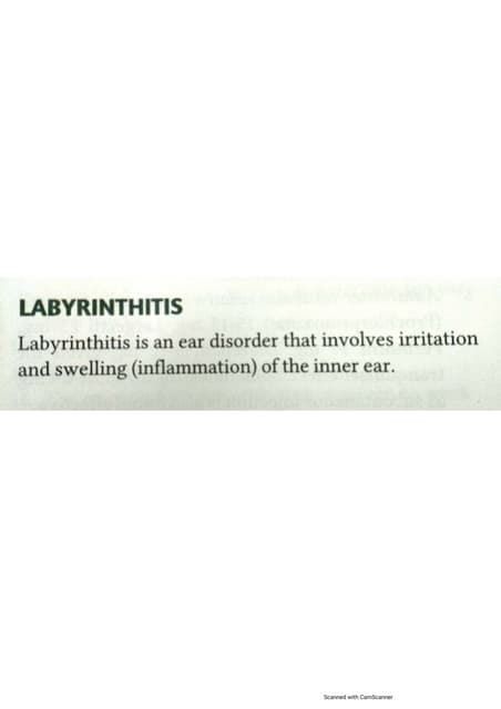 What is labyrinthitis | PPTX | Ear, Nose and Throat Conditions ...