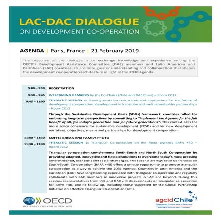 Agenda, LAC-DAC Dialogue 2019 | PDF