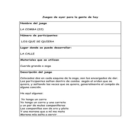 Ejercicios de Comba | PDF