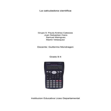 Análisis de la calculadora científica | DOCX