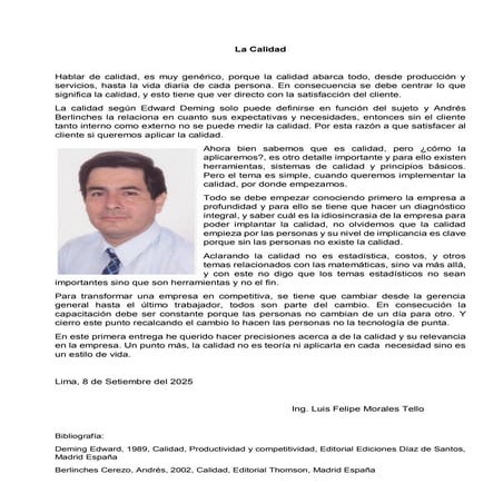 Fundamentos claves basicos de la Calidad | PDF