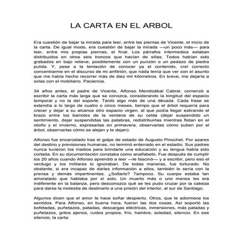 La carta en el arbol | DOCX