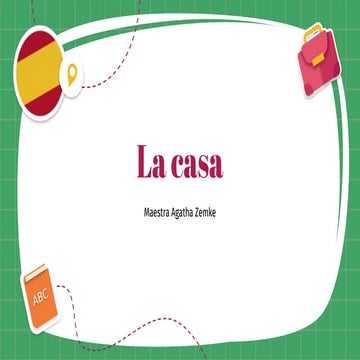 La casa en espanol lista de palavras para aula | PPTX