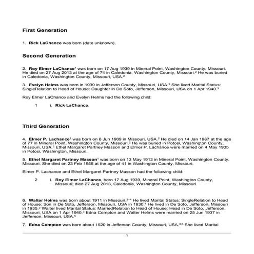 Lachance narrative | PDF