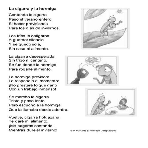 La cigarra y la hormiga | DOCX