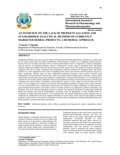 Herbal Remedies : Toxicity and Regulations. | PPTX | Herbs and ...