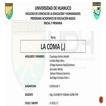LA COMA, COMO SIGNO DE PUNTUACION Y SUS FUNCIONES | PDF