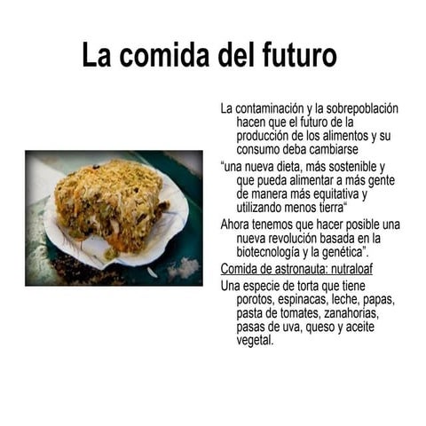 La Comida Del Futuro | PPT