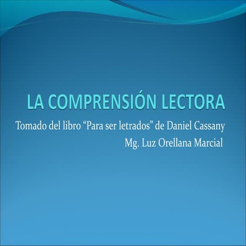La comprensión lectora | PPT