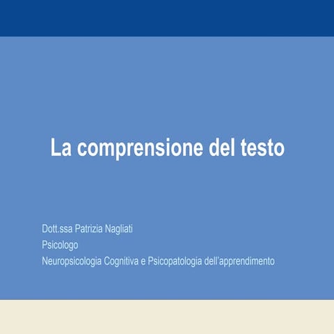 La comprensione del_testo | PPT