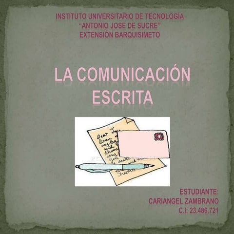 La comunicación escrita | PPTX