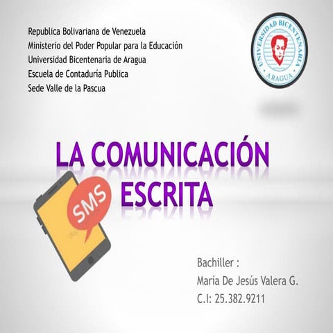 La comunicacion escrita | PPTX | Fiction | Books and Literature