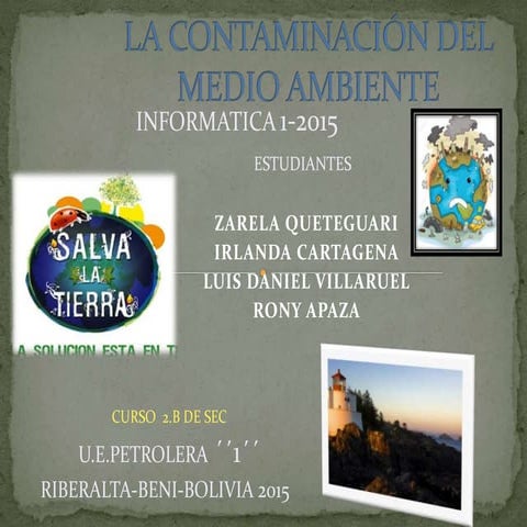 Danuska la contaminacion amiental | PPTX