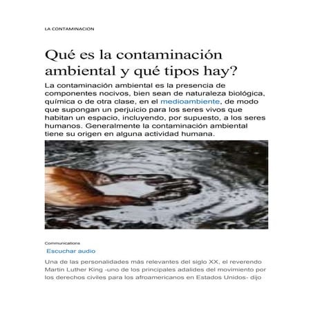 El medio ambiente y la contaminación industrial | PPTX