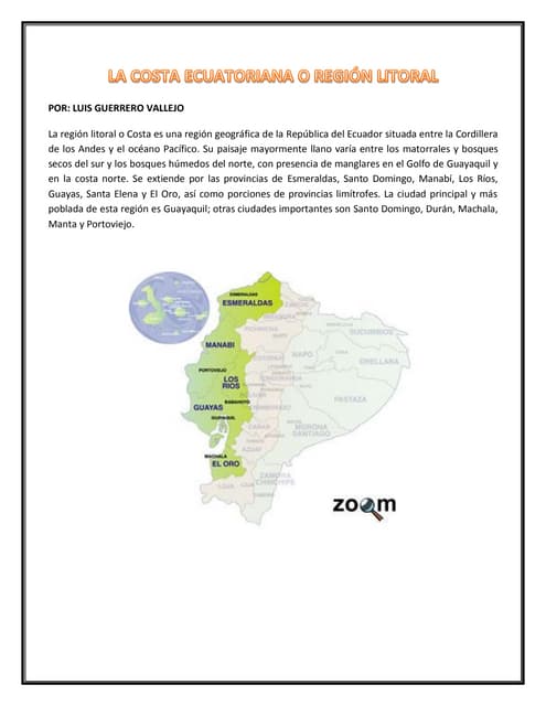 Ecuador región costa | PPT