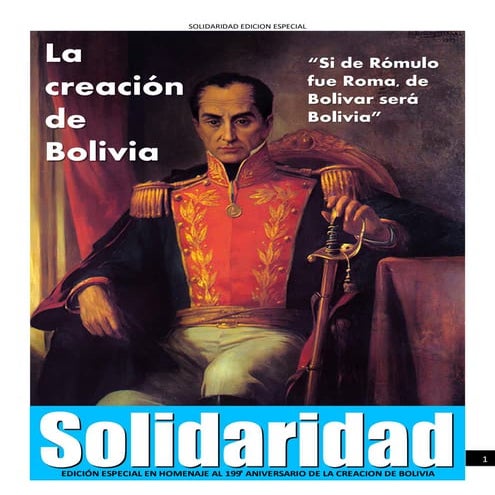LA CREACIÓN DE BOLIVIA (6 DE AGOSTO DE 1825) | PDF