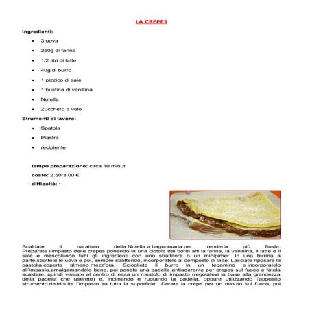 La crepes | PDF