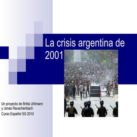 Argentina Crisis 2001 | PPTX