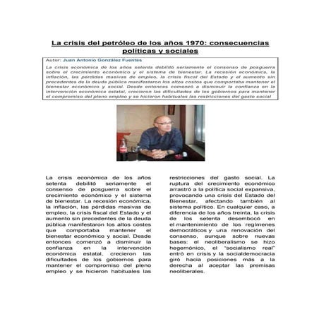 (La crisis del petróleo de los años 1970) | PDF