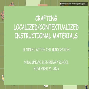 LAC SESSION CONTEXTUALIZATION LAC SESSION | PPTX