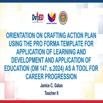 APPLICATION OF Learning and Development Policies | PPTX