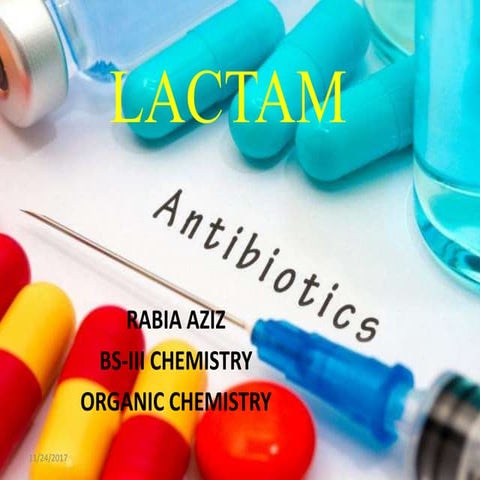 Lactam | PPTX | Chemistry | Science