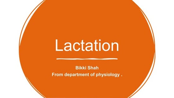 Lactation Ppt Pregnancy Reproductive Health