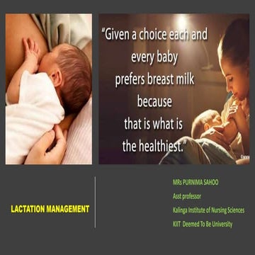 Lactation management | PPTX