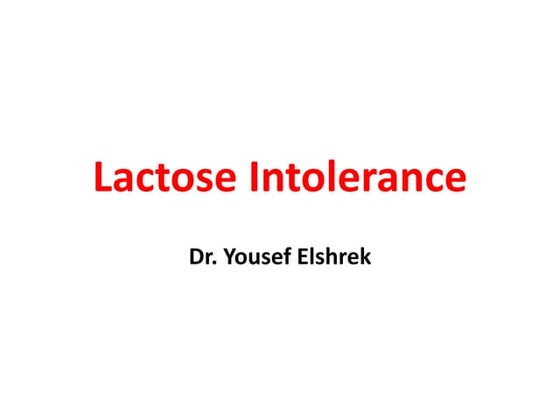 Lactose intolerance. | PPT