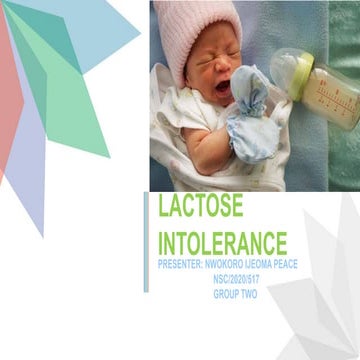 LACTOSE intolerance in newborns/children | PPTX