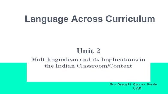 Multilingual | PPTX | Education