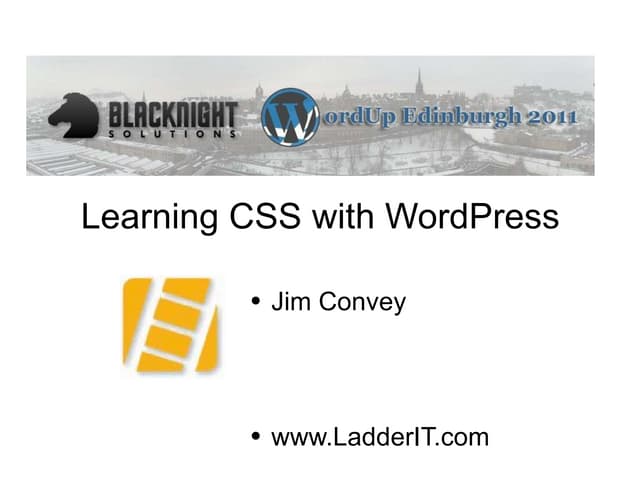 Learning Css With Wordpress Ppt