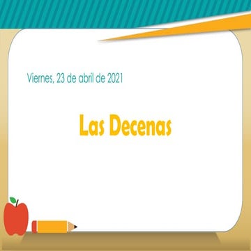 LA DECENA.sesion de clase primer grado niños | PPTX