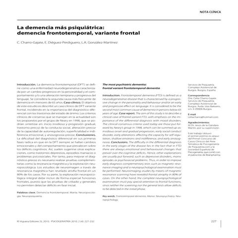 Demencia Frontotemporal | PPT