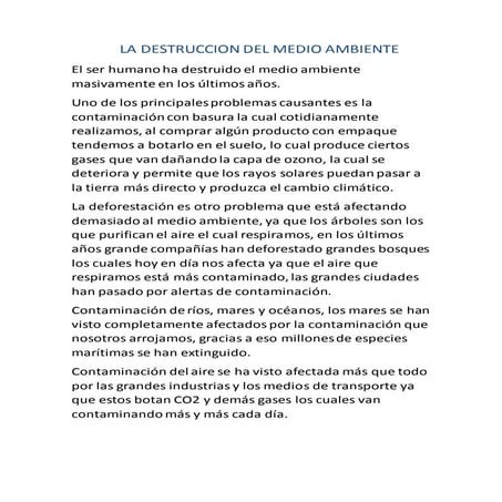 Como cuidar el medio ambiente | PPTX