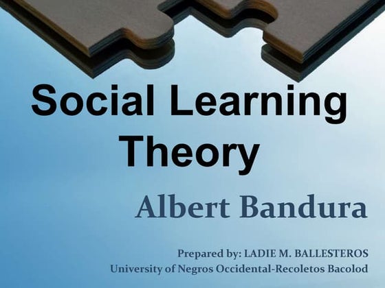Albert bandura and social learning theory | PPT
