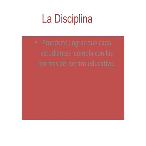 La disciplina | PPTX